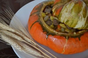 Jamaican Sausage Stuffed Turban Squash